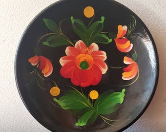 Folk art plate | Etsy