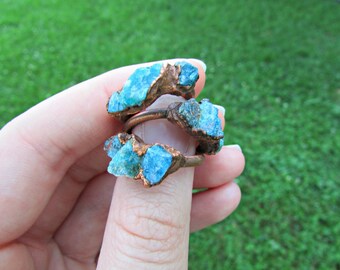 Rough gemstone ring | Etsy
