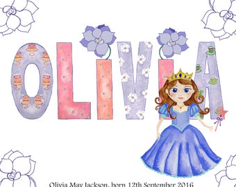 Nursery olivia print | Etsy