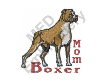 Boxer dog embroidery | Etsy