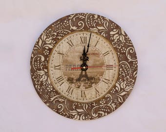 Decoupage clock | Etsy