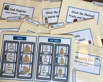 Money Bills ID / Sorting File Folders for Special Education