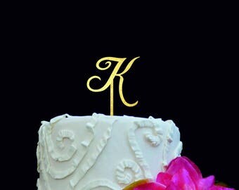 Letter k cake topper | Etsy