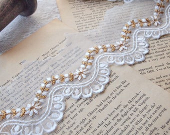 Embroidered lace | Etsy