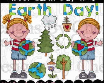 Earth day clip art | Etsy