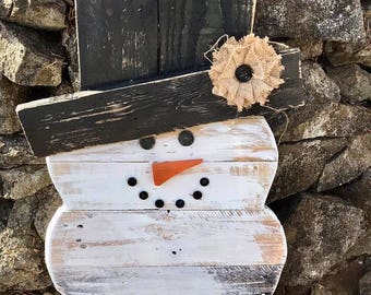 Pallet snowman | Etsy