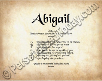 Abigail name art | Etsy