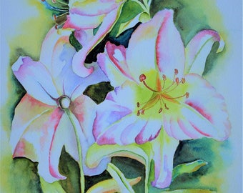 Paintings of lilies | Etsy