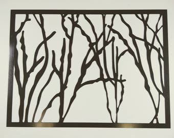 Black metal wall art | Etsy