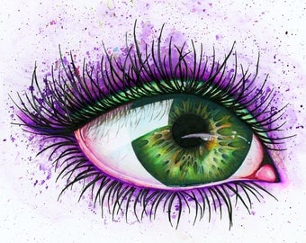 Eye drawing | Etsy