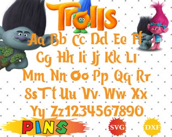 Trolls letters | Etsy