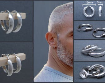 Mens hoop earrings | Etsy