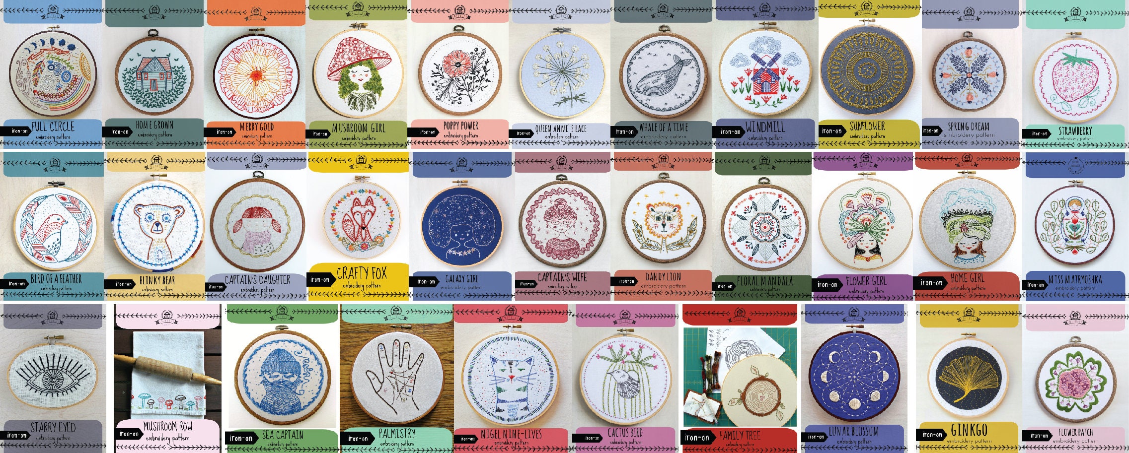 IRON-ON transfer embroidery patterns, DIY craft, iron on patterns ...