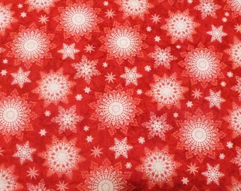 Red christmas fabric | Etsy