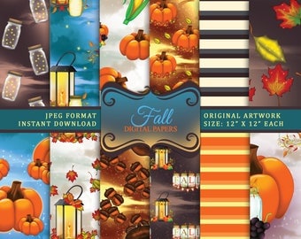 thanksgiving paper pack fall paper pack autumn paper pack
