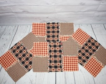 Primitive rag quilt | Etsy