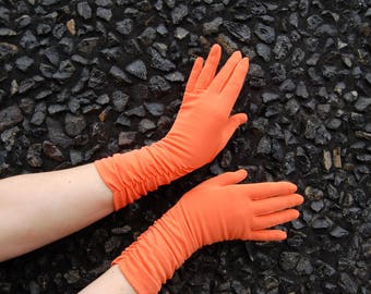 Orange gloves | Etsy