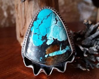Large turquoise ring | Etsy