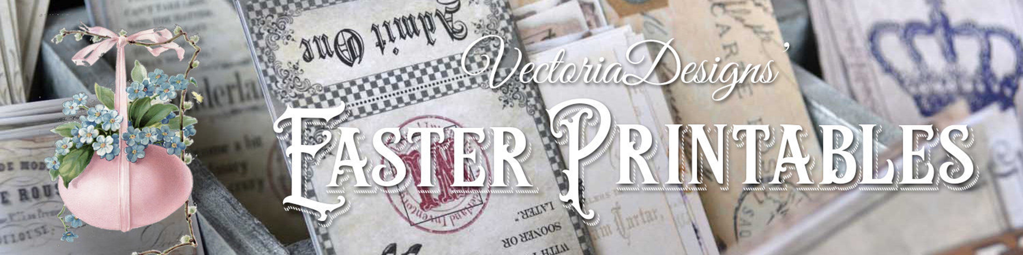 Crafting Printables Digital Collage Sheets and by VectoriaDesigns