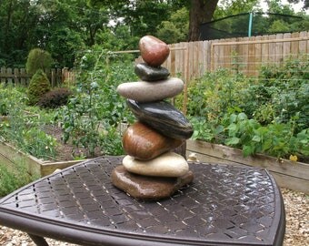 Original cairn rock art and jewelry from beach by StoneCairns