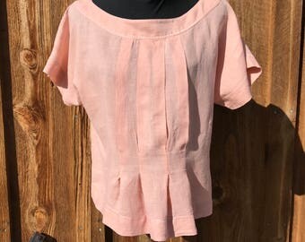 Back button blouse | Etsy