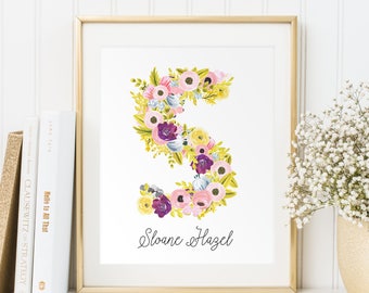 Girls monogram | Etsy