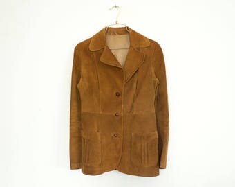 Tan suede jacket | Etsy