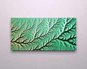 Green abstract art | Etsy