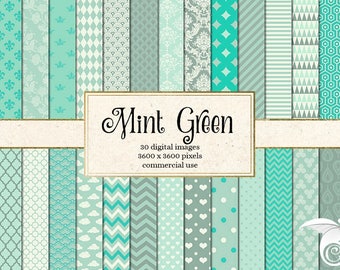 Mint digital paper mint green digital paper. 14 mint