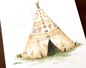 Tipi art | Etsy