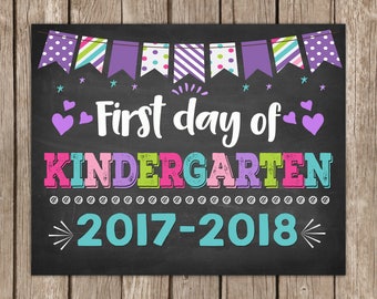 First Day of School Sign Pastel ANY GRADE Back to School