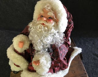 Paper mache santa | Etsy