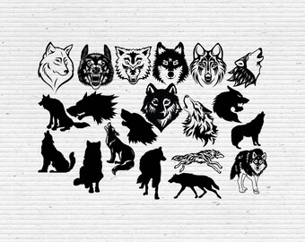 Wolf wall decal | Etsy