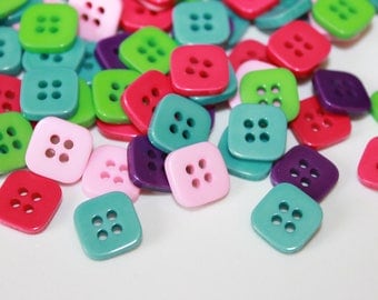 Square buttons | Etsy