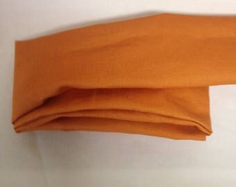 Orange linen fabric | Etsy
