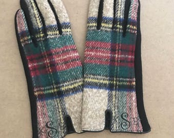 Monogram gloves | Etsy