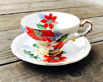 Christmas tea cup | Etsy