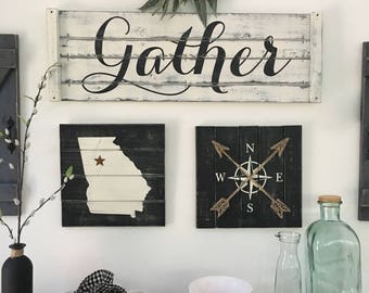 Large gather sign | Etsy