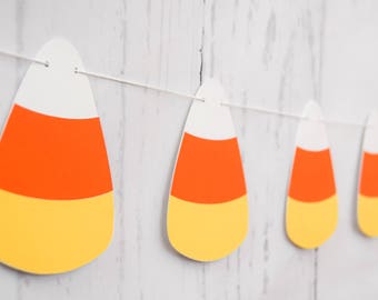 Candy corn banner | Etsy
