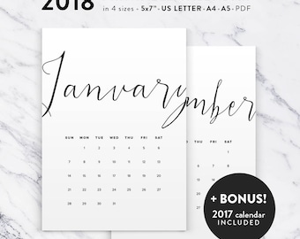 Printable calendar | Etsy