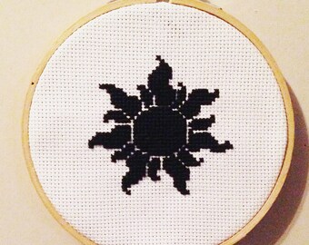 Sun cross stitch | Etsy