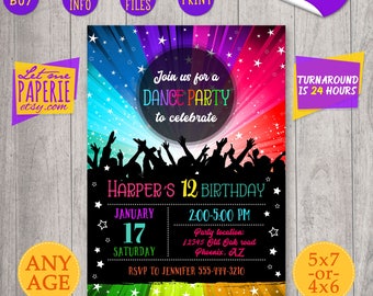 Dance party invite | Etsy