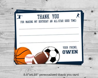 Sports thank you | Etsy