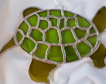 Turtle stained glass | Etsy