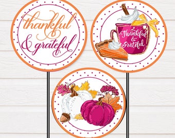 Fall cupcake toppers | Etsy