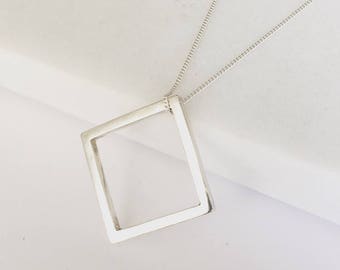 Square pendant | Etsy