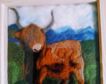 Needle felted cow | Etsy