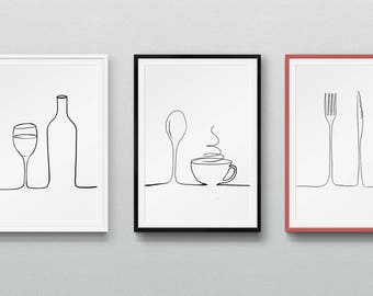 Kitchen prints | Etsy