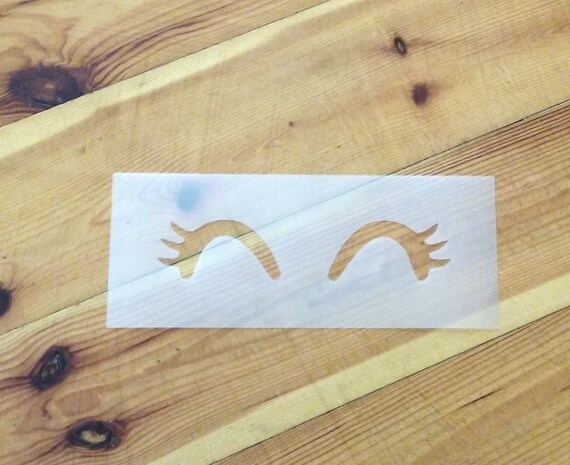 Eyelash Stencil Unicorn Lashes Wall Stencil Eyes DIY