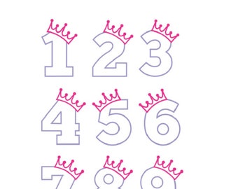Crown numbers | Etsy